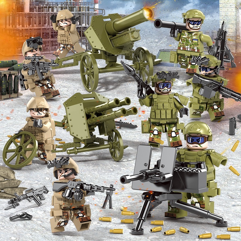 Đồ chơi lắp ráp logo 8022 army Nga Ukraina combo 8 mini xếp mô hình ...