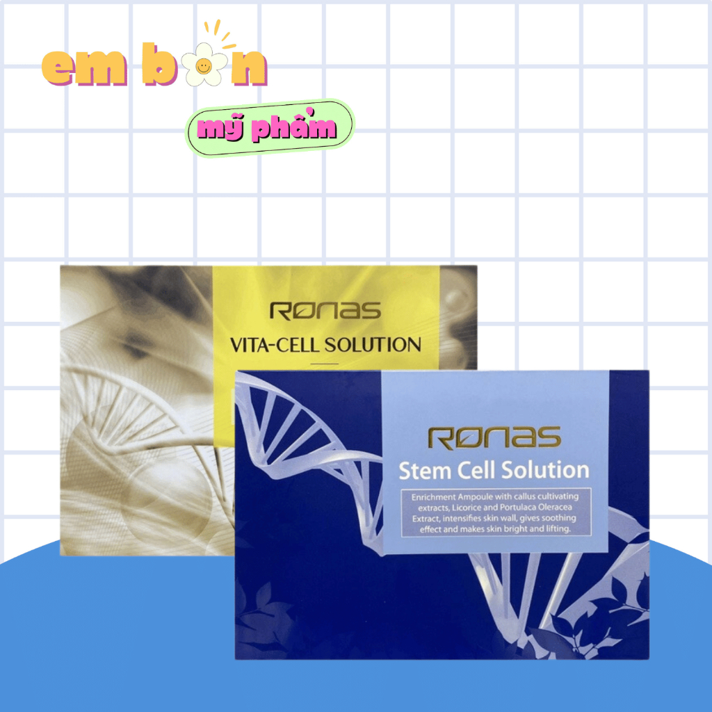 Tế Bào Gốc Hỗ Trợ Cấp Ẩm Phục Hồi Dưỡng Da Ronas - Full Hộp | Shopee ...