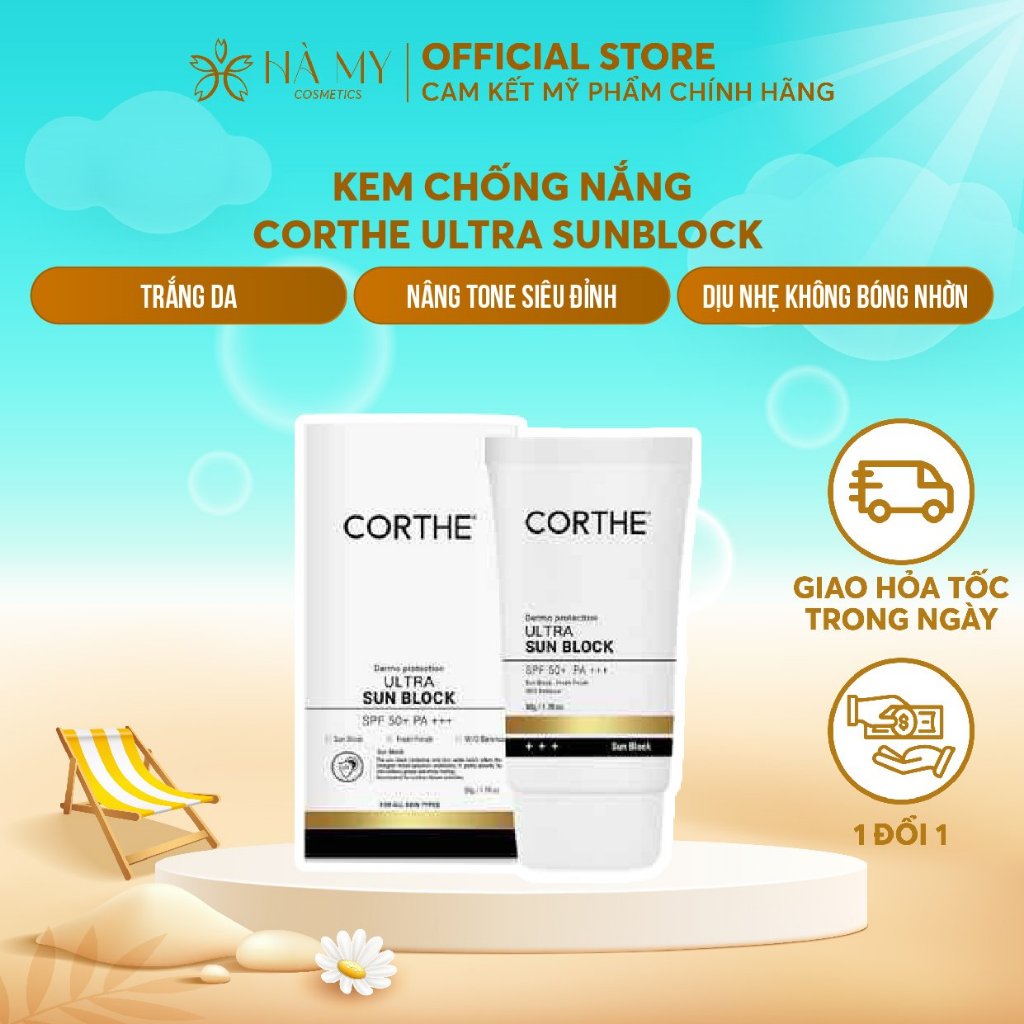 Kem chống nắng vật lý Corthe Dermo Protection ULTra Sun BLock SPF 50 ...