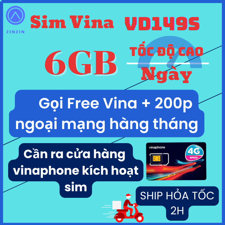 Sim 4G Vinaphone VD149S Trọn Gói 1 Năm Tặng 120GB 1 Tháng | Shopee Việt Nam