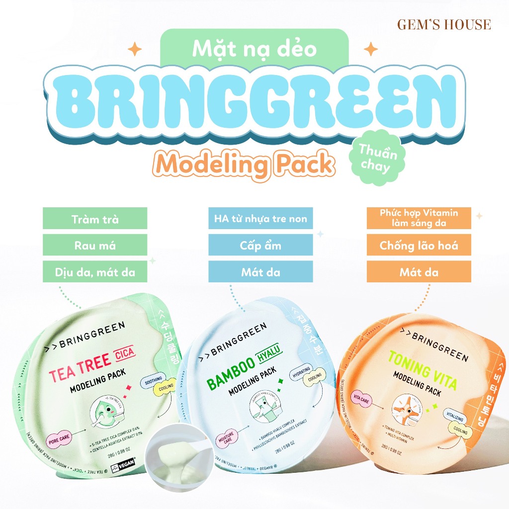 Mặt nạ thạch dẻo Bring Green Modeling Pack | Shopee Việt Nam