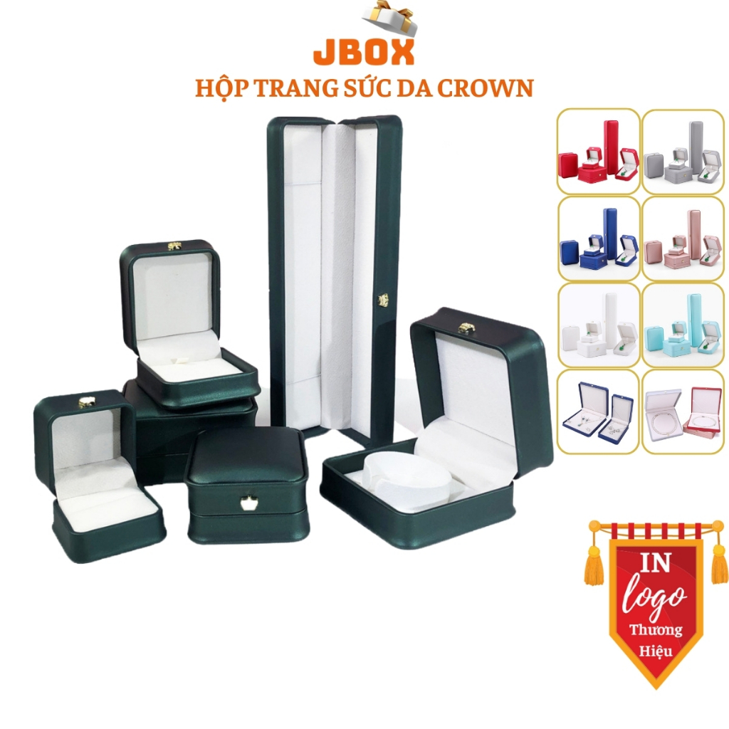 Hộp đựng trang sức da Vương niệm JBOX nhận in Logo hộp đựng nhẫn hộp đựng dây chuyền vòng tay ...
