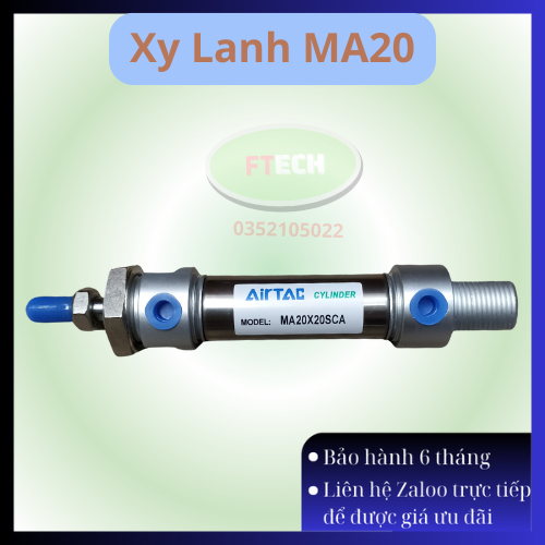 Xi Lanh Tròn Airtac MA20-10/20/25/30/40/50/75/100/125/150/175/200/225 ...