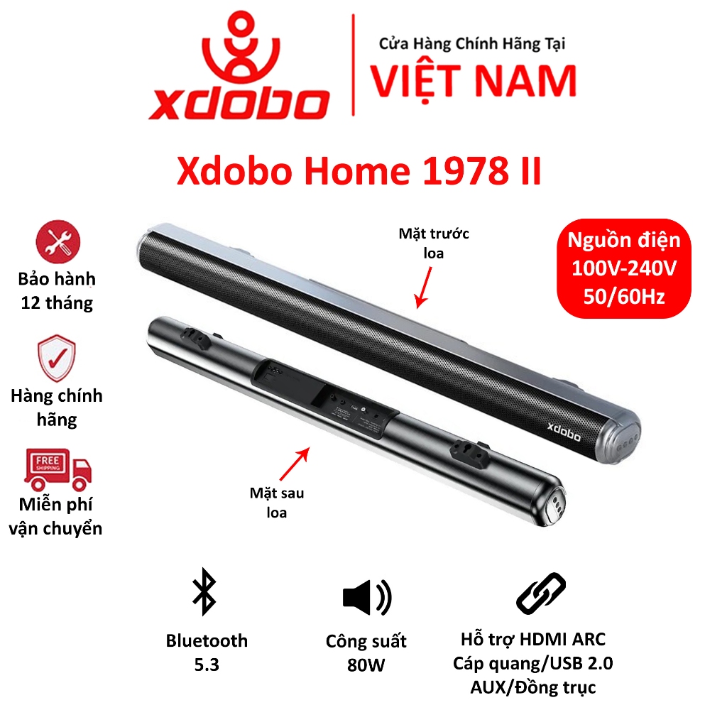 Loa Tivi Xdobo Home 1978 II Công Suất 80W, Âm Thanh 3D, Âm Thanh Trầm Ấm,Hỗ trợ Bluetooth 5.3 ...