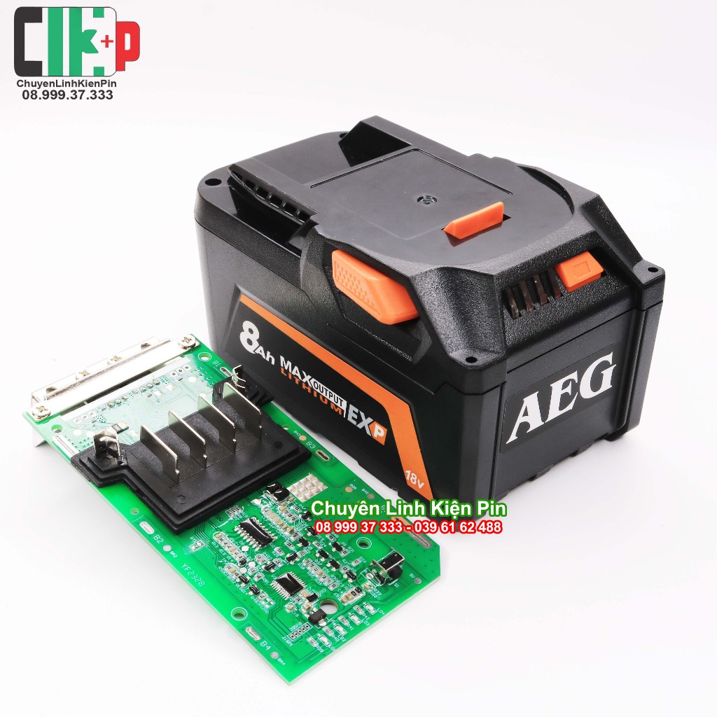 [ AEG 8Ah 21700 ] Vỏ và mạch pin AEG / RidGid 18V Li-ion, loại 2 hàng ...