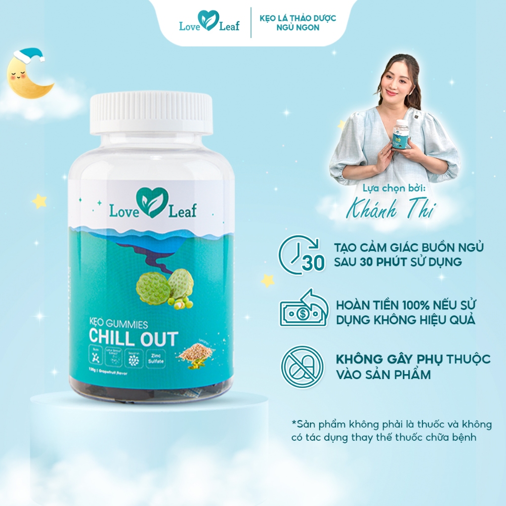 Kẹo Dẻo Ngủ Ngon Love Leaf Chill Out Túi Zip Hỗ Trợ Ngủ Ngon 6 viên 30 ...