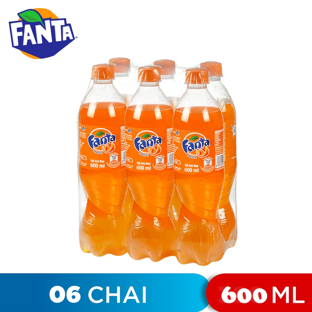 LỐC 6 CHAI NƯỚC NGỌT HƯƠNG CAM FANTA 600ML | Shopee Việt Nam