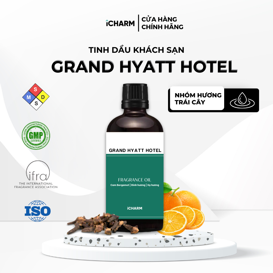 Tinh dầu xông phòng khách sạn Grand Hyatt Hotel 50ml, 100ml - Tinh dầu thơm phòng iCHARM ...