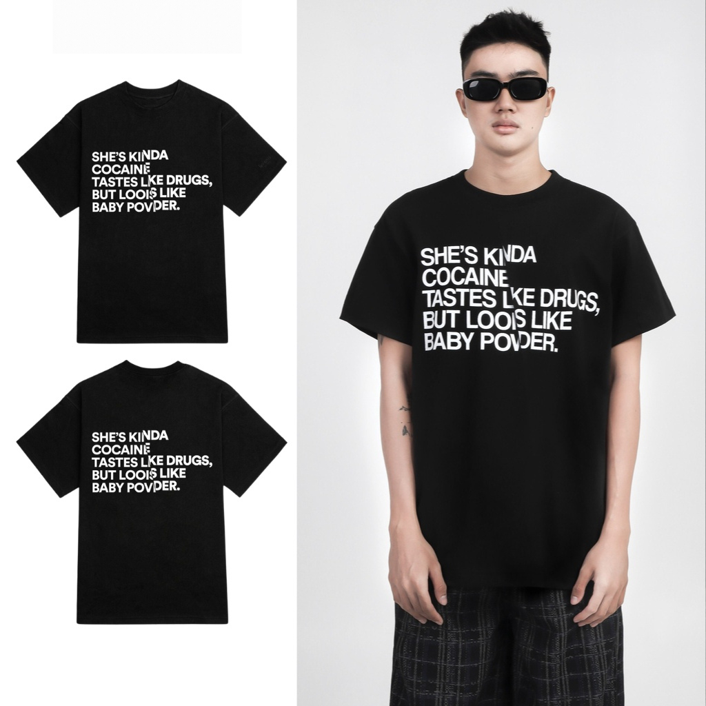 Áo Thun Local Brand Unisex SILENCE T-SHIRT FOLDED TYPO SHE'SCOCAINE, Áo ...