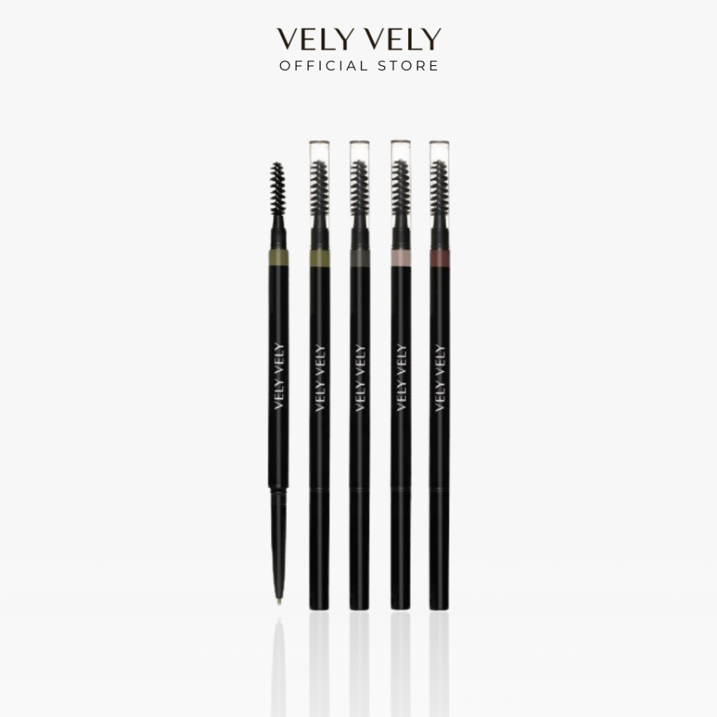 Chì Kẻ Mày Nét Mảnh Microfiber VELY VELY Brow Pencil 1.5MM | Shopee ...