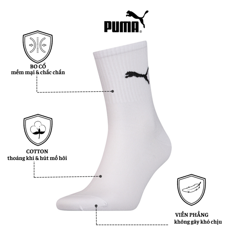 Vớ, Tất PUMA Nam Nữ Unisex Cổ Dài Thể Thao Puma Unisex Sock | Shopee ...