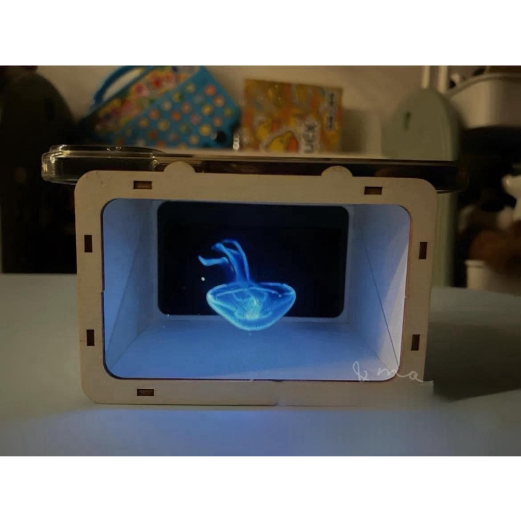 Bộ lắp ghép xem phim 3D Hologram bằng gỗ trò chơi Stem Hologram Box hộp ...