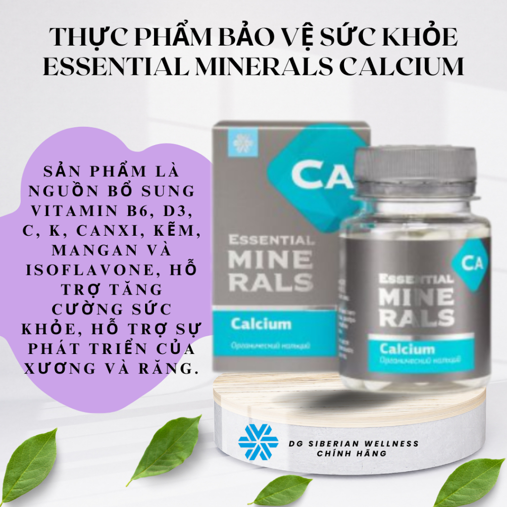 [CHÍNH HÃNG] Essential Minerals Calcium - SIBERIAN WELLNESS | Shopee ...