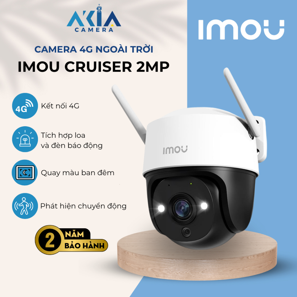 Camera 4G IMOU Cruiser 2MP, dùng sim 4G không cần wifi, quay quét 360 ...