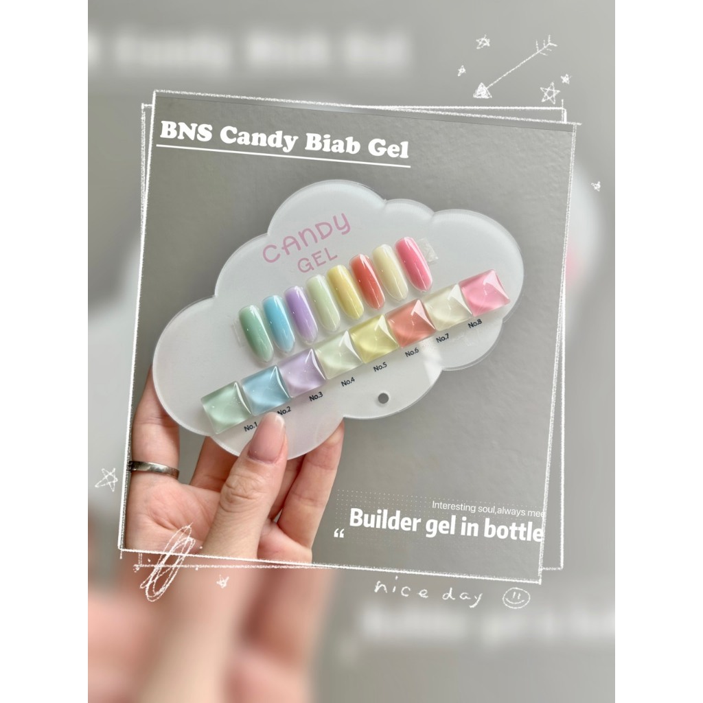 Sơn gel Biab thạch BNS - Set 8 màu Summer candy [NEW] Quick Building ...