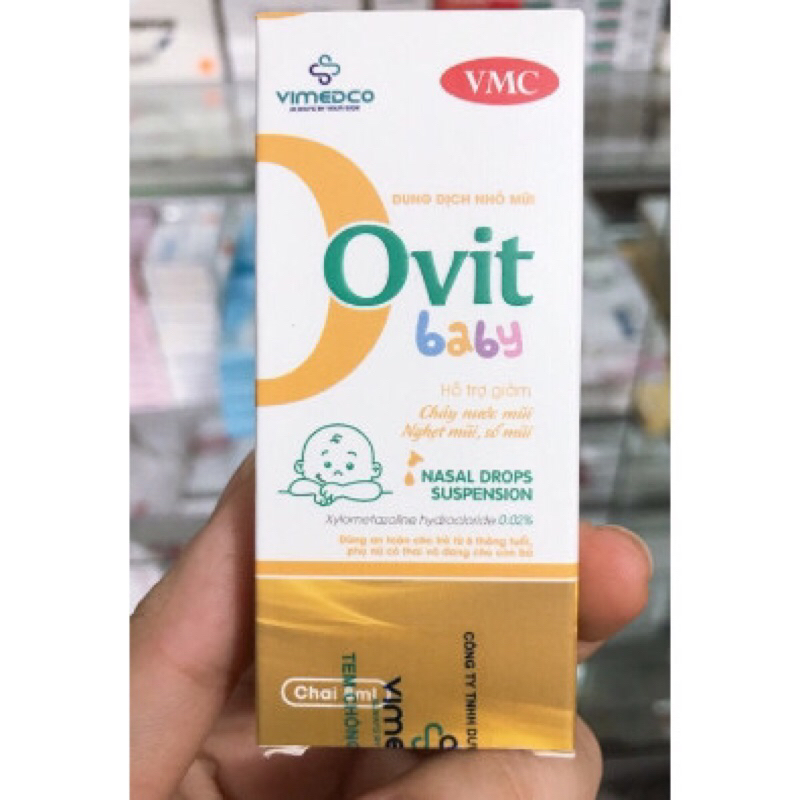 Dung Dịch Nhỏ Mũi cho trẻ từ 6 tháng tuổi OVIT baby hỗ trợ giảm chảy ...