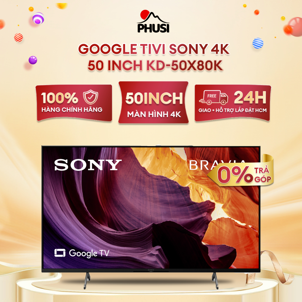 KD-50X80K Google Tivi Sony 4K 50 inch KD-50X80K [MIỄN PHÍ GIAO LẮP ...