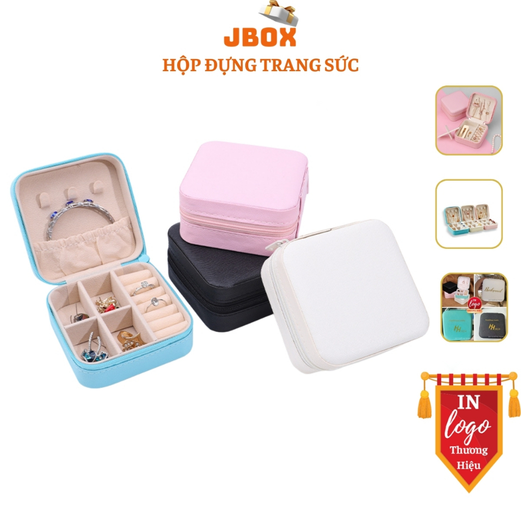 Hộp đựng nữ trang mini NOMI JBOX nhận in Logo da pu hộp đựng nhẫn dây chuyên hộp đựng trang sức ...