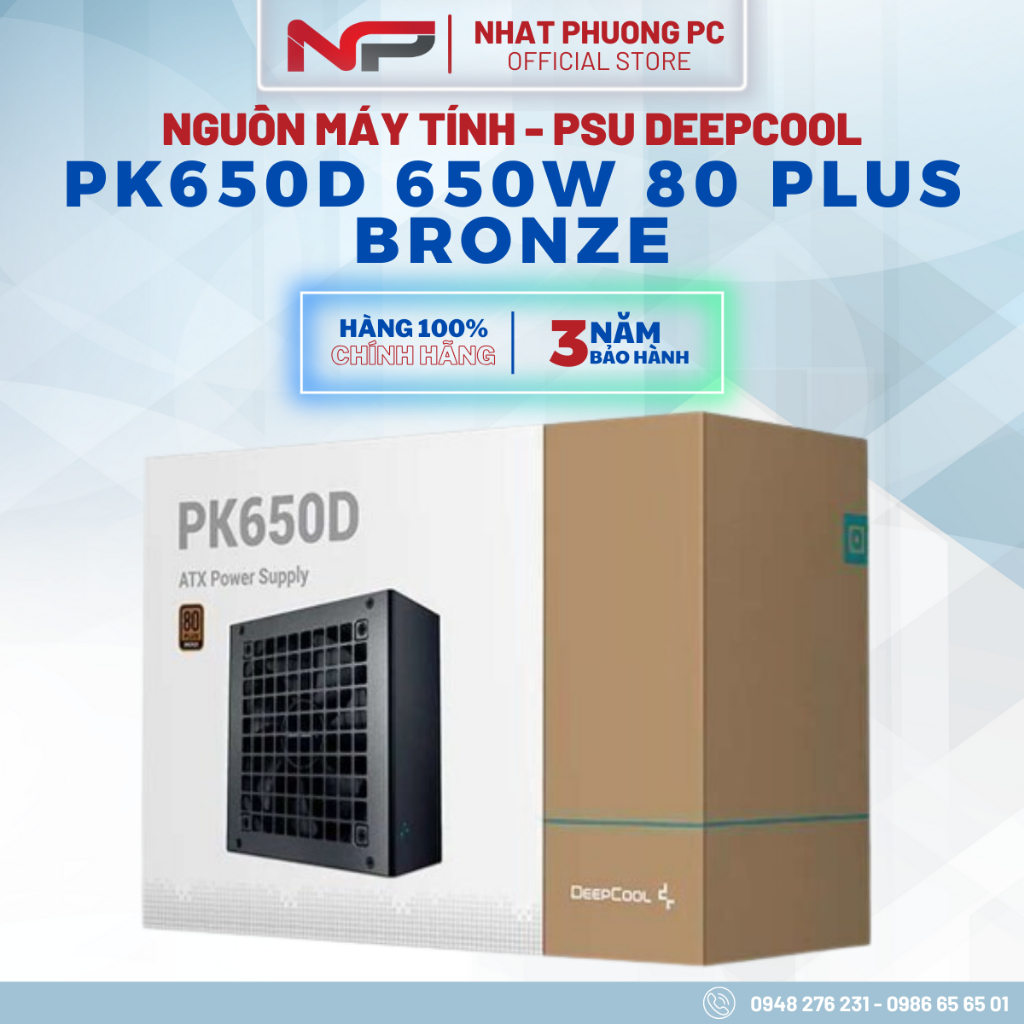 Nguồn Máy Tính Deepcool PK650D 650W 80 Plus Bronze ( R-PK650D-FA0B-EU ...