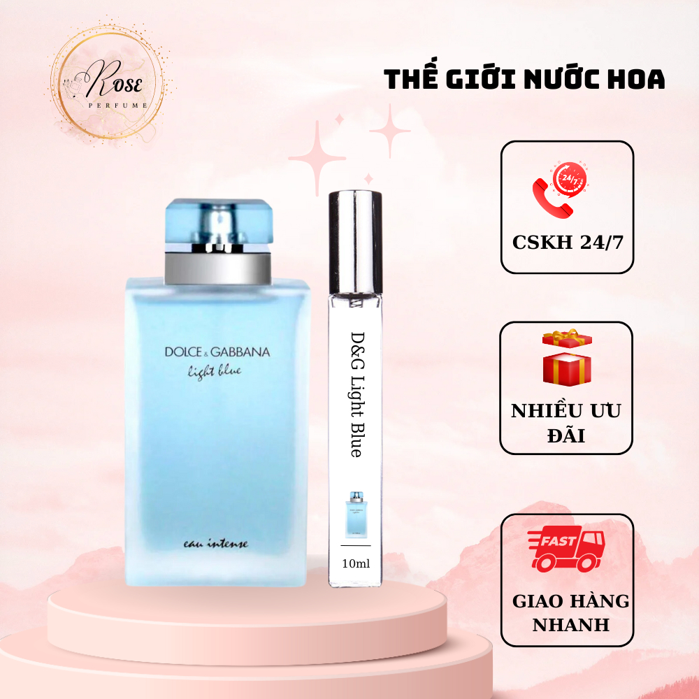 Nước Hoa Nữ Dolce & Gabbana Light Blue hương thơm ngọt nhẹ, dịu dàng ...
