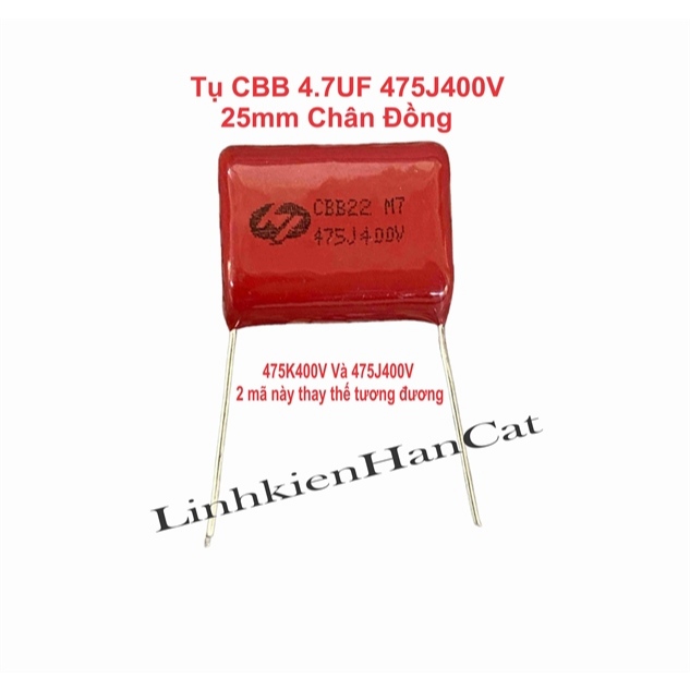 Tụ CBB 4.7UF 475J 400V 25mm Chân Đồng | Shopee Việt Nam