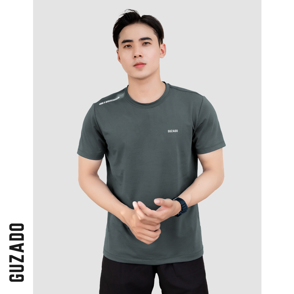 Áo thun thể thao nam Guzado chất coolmax thể thao mát lạnh thoáng khí ...