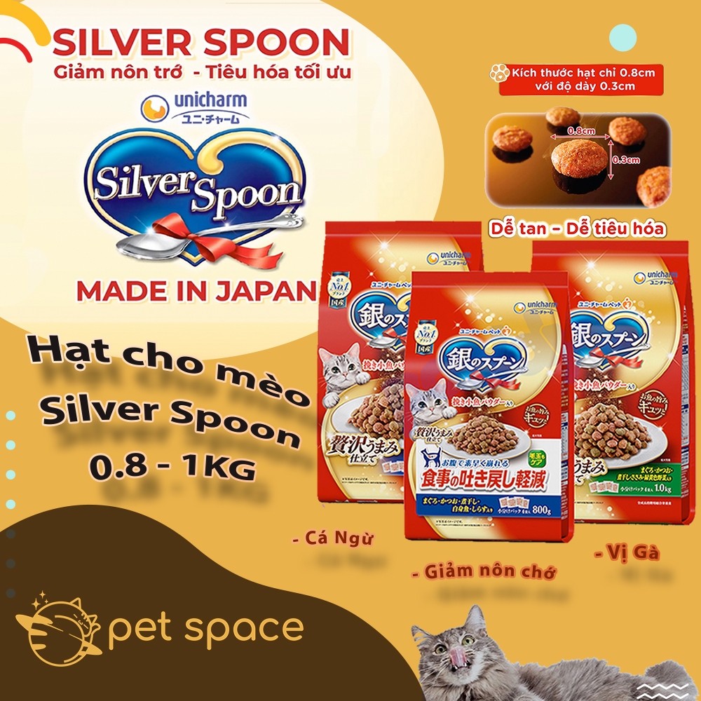 [800G-1KG]Thức Ăn Hạt Cho Mèo SILVER SPOON Cao Cấp Nhật Bản [800G-1KG] | Shopee Việt Nam