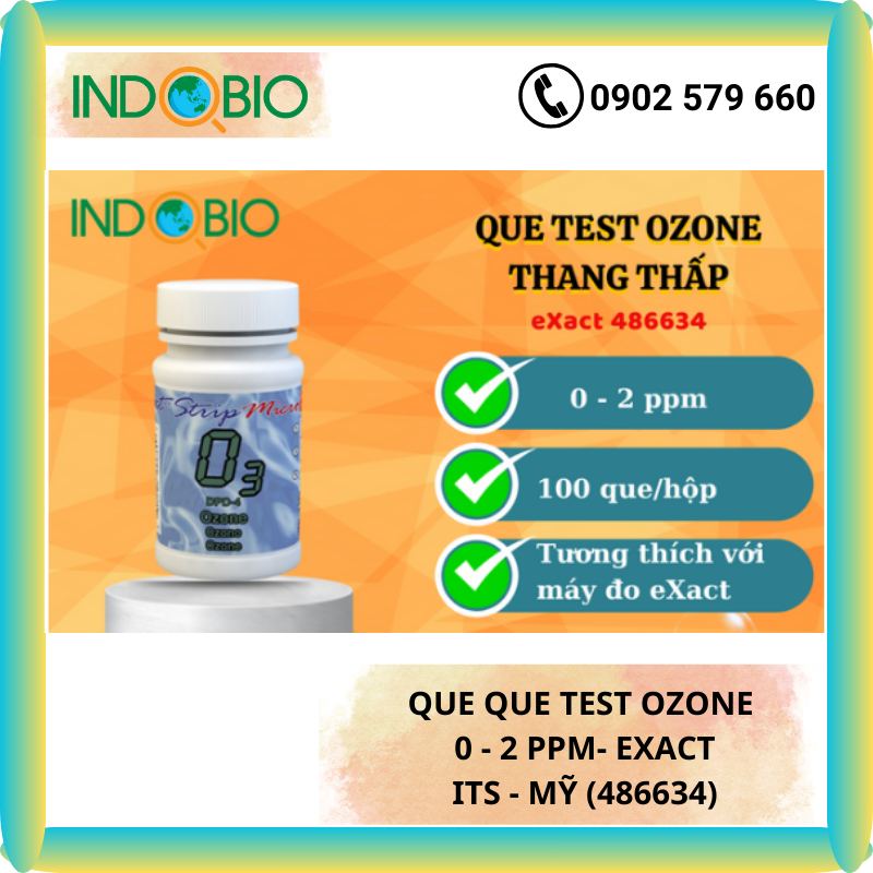 [CHÍNH HÃNG] QUE TEST OZONE 0 - 2 PPM- EXACT 486634 [KÈM CoA] | Shopee ...