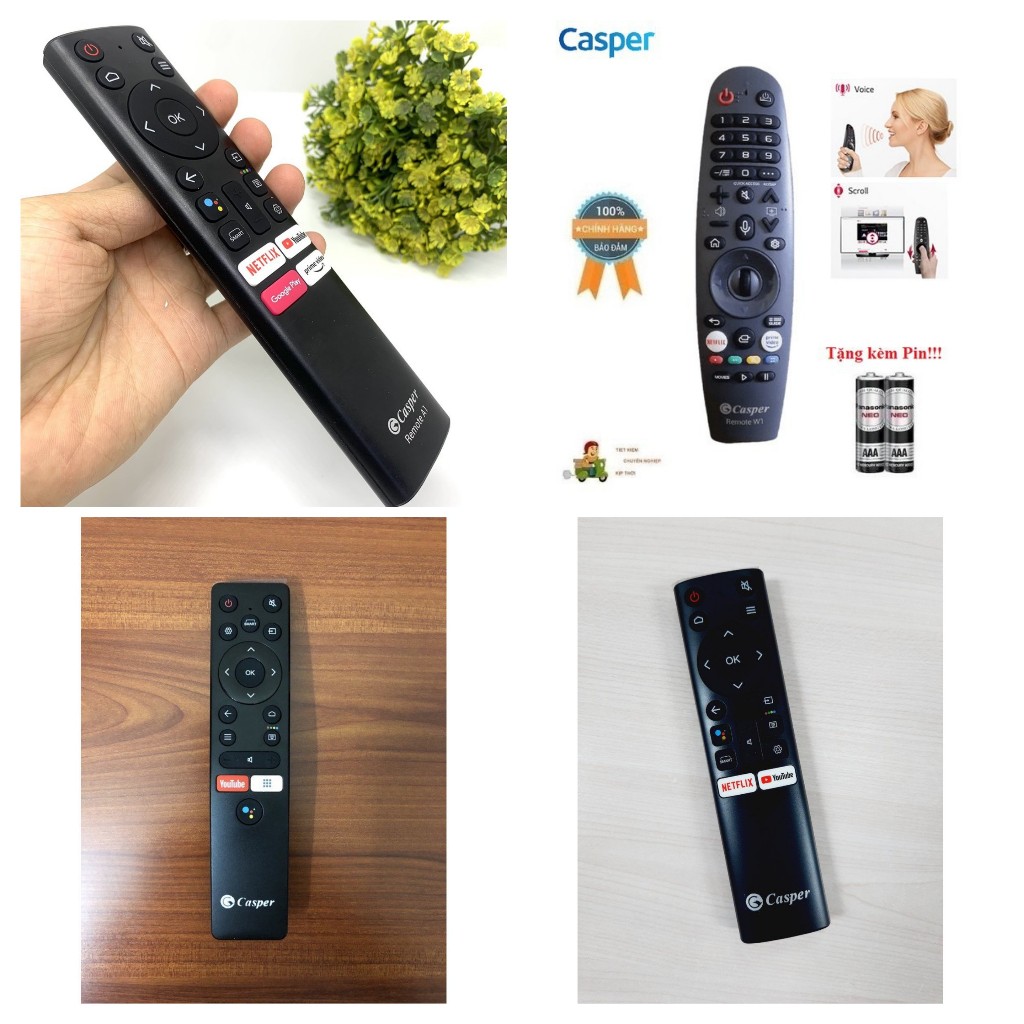 Remote Điều Khiển Dành Cho Casper Tivi Nhận Giọng Nói, Smart TV Netflix ...