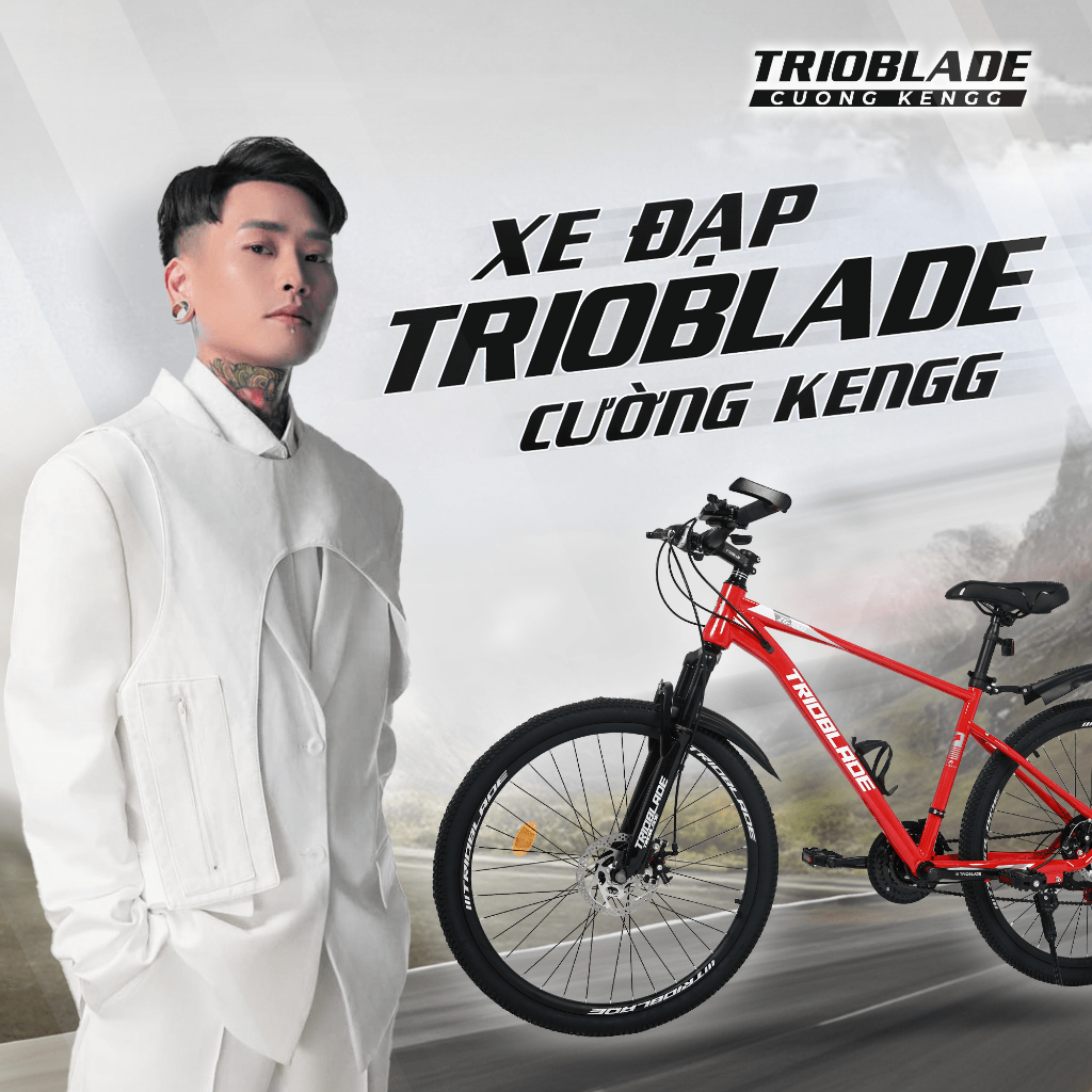 Xe đạp thể thao địa hình Trioblade Cường Kengg siêu nhẹ 24 cấp độ số ...