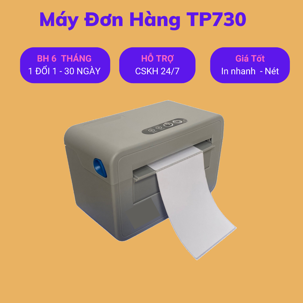 Máy In Đơn Hàng, Máy In Nhiệt TP730 Grozziie, Sử Dụng Giấy In Nhiệt Tự ...