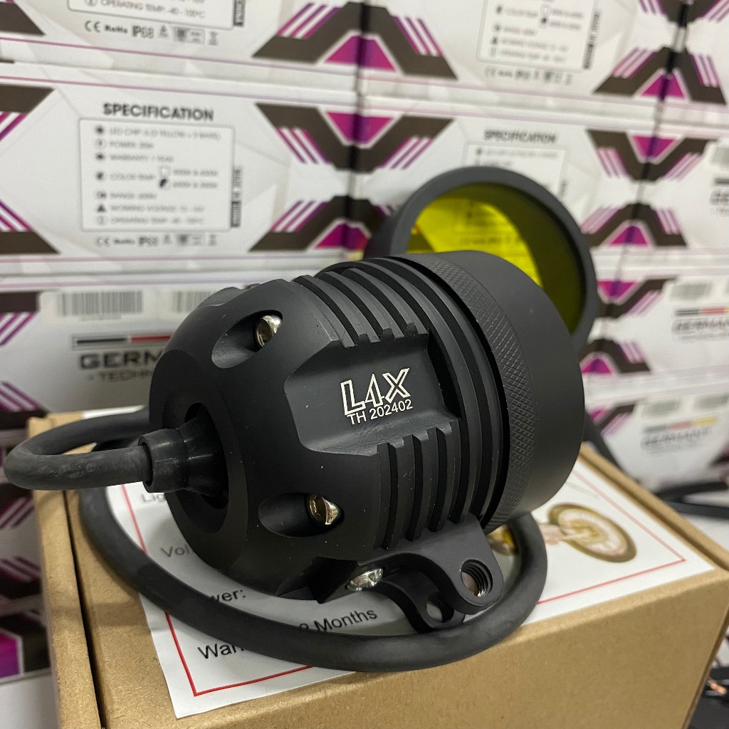 đèn trợ sáng l4x chip t6 siêu sáng tặng kèm len vàng phá sương chieu xa 200m | Shopee Việt Nam