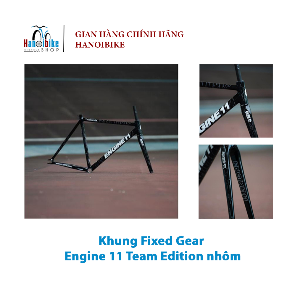 Khung xe đạp Fixed Gear Engine 11 Team Edition nhôm màu Đen | Shopee ...