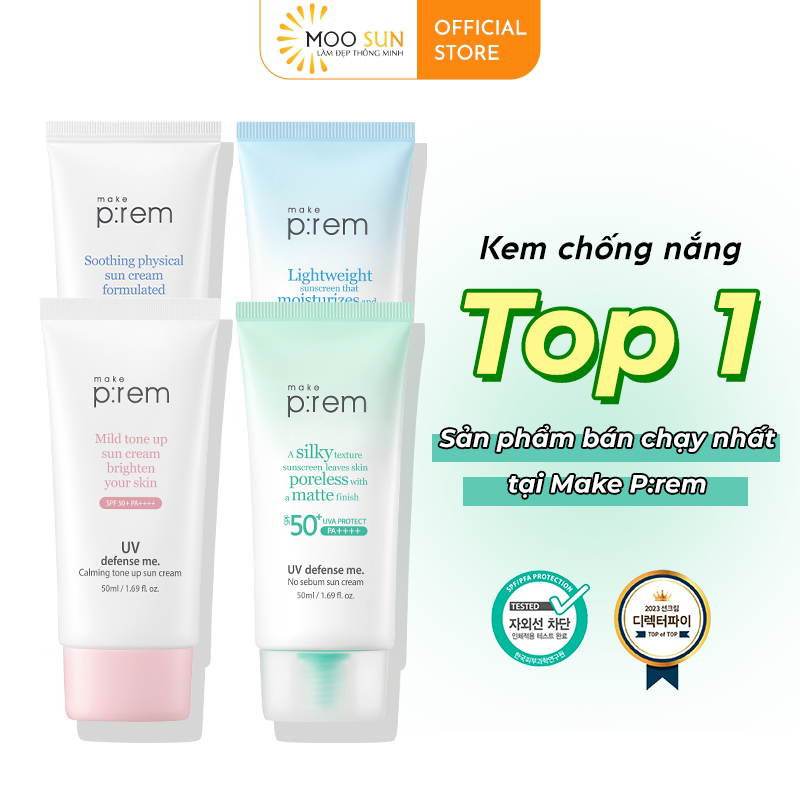 Kem Chống Nắng Vật Lý Make Prem UV Sun Cream Make P:rem SPF 50+ PA ...