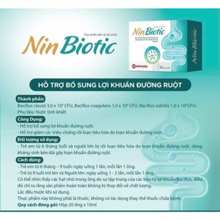 Men vi sinh Nin Biotic dạng Ống / Viên (Plus) hỗ trợ bổ sung lợi khuẩn ...