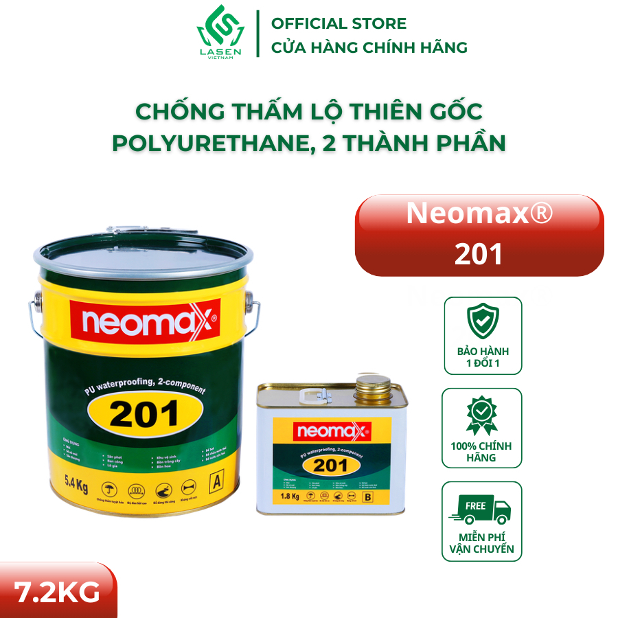 Neomax 201 bộ 7.2kg Chống thấm gốc Polyurethane 2 thành phần | Shopee ...