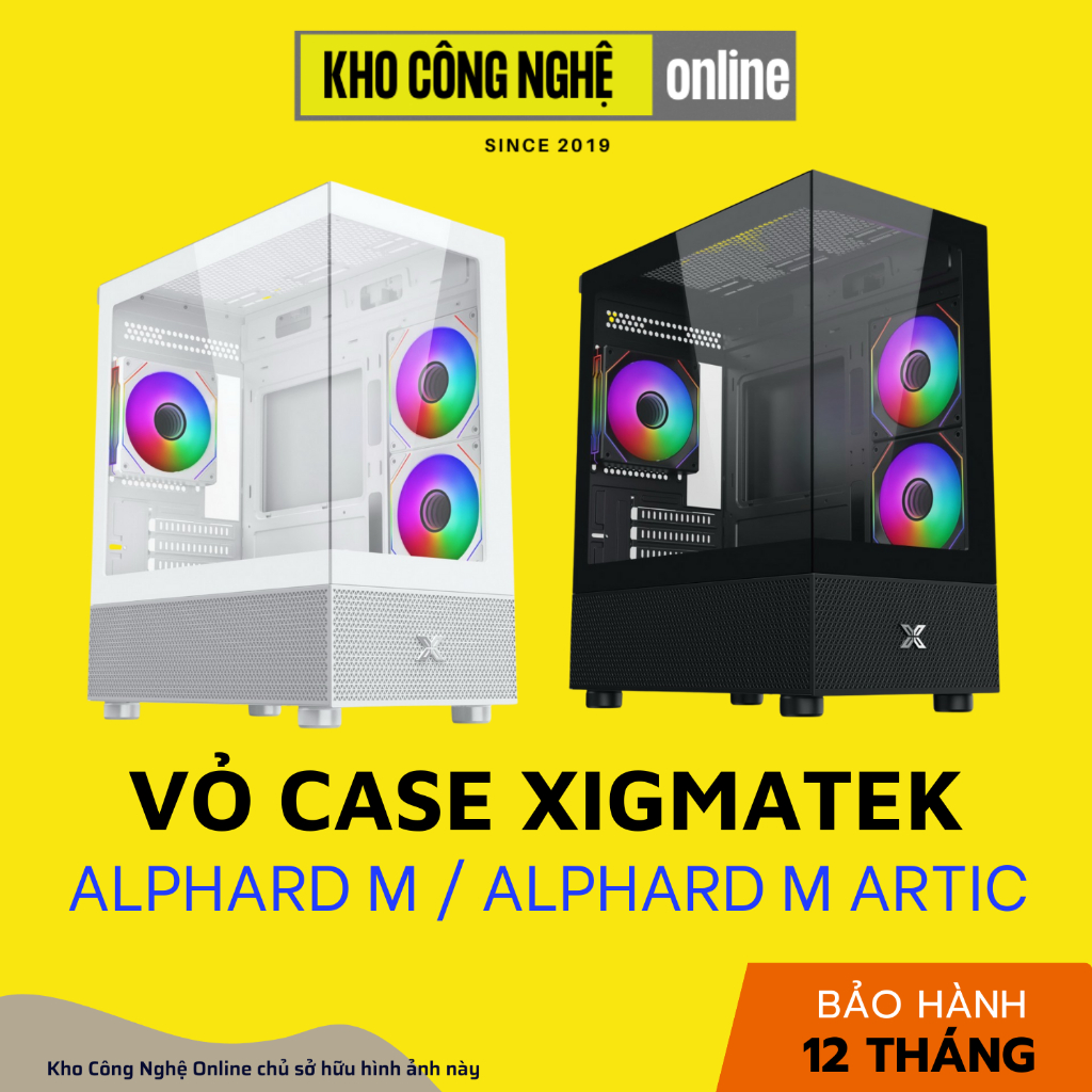 Vỏ Case Máy Tính XIGMATEK ALPHARD M 3GF / ALPHARD M ARTIC 3GF Tặng Kèm ...