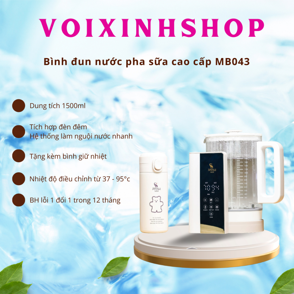 Máy đun nước pha sữa cao cấp Moaz Bébé MB043 | Shopee Việt Nam