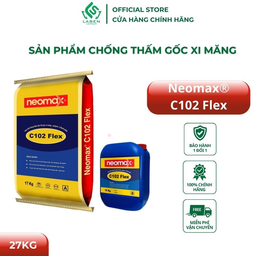 Neomax C102 Flex bộ 27kg Hợp chất chống thấm đàn hồi gốc xi măng - polyme 2 thành phần | Shopee ...