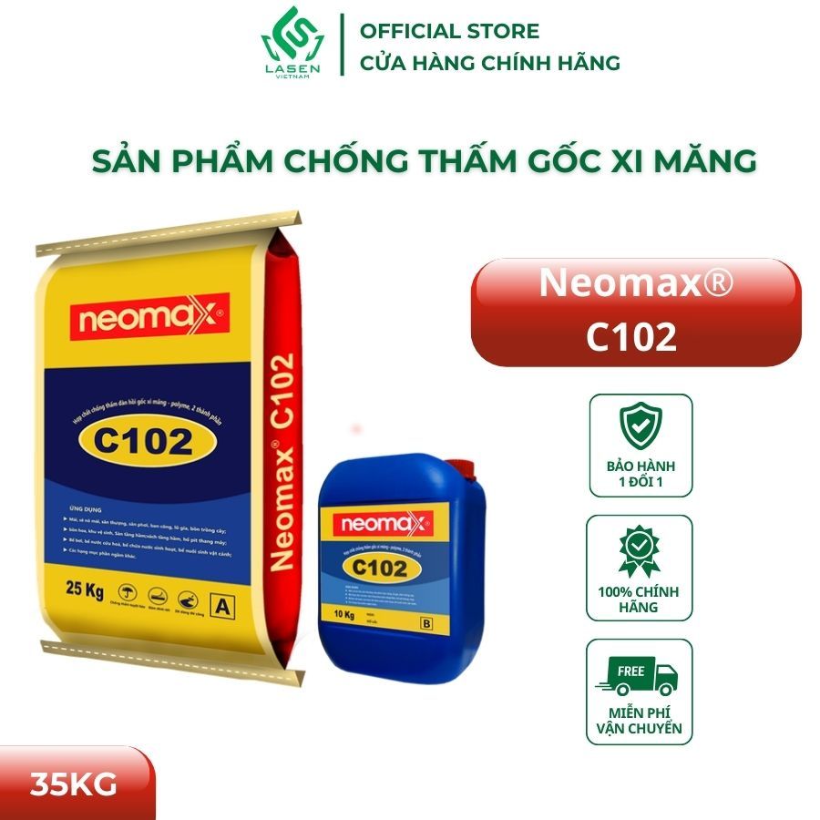 Neomax C102 bộ 35kg Hợp chất chống thấm gốc xi măng - polyme 2 thành phần | Shopee Việt Nam