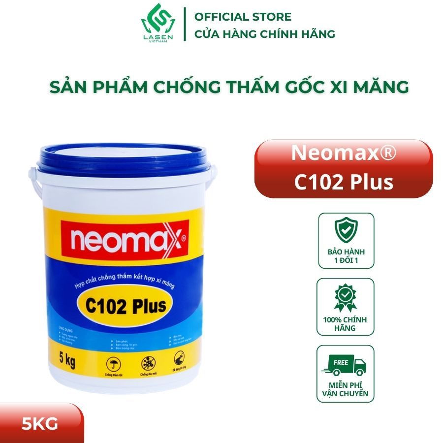 Neomax C102 Plus thùng 5kg Hợp chất chống thấm kết hợp xi măng | Shopee Việt Nam
