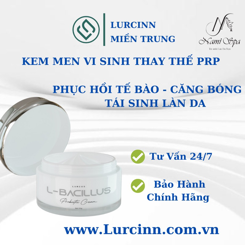 [LURCINN] Kem Men Vi Sinh Lurcinn L-BACILLUS Cân Bằng Hệ Vi Sinh Phục Hồi Da Mỏng Yếu 30g ...