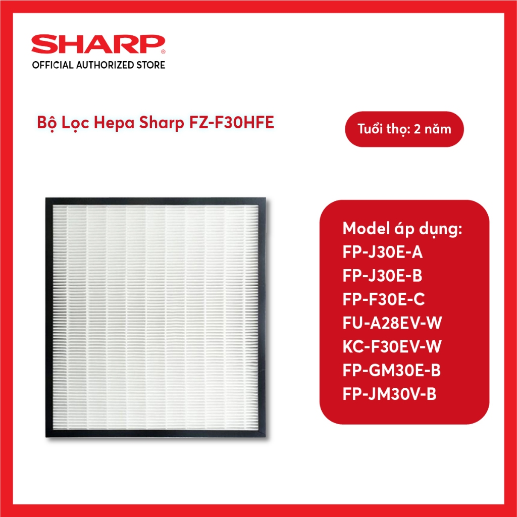 Bộ Lọc Hepa Sharp FZ-F30HFE dành cho FP-F30E, FP-J30E, FP-GM30, FP-JM30, KC-F30EV-W | Shopee ...