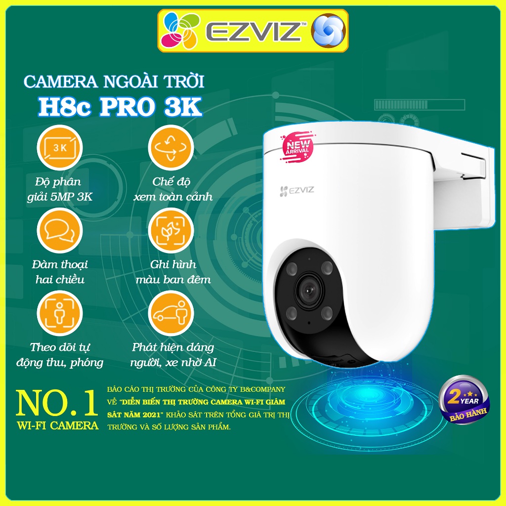 Camera wifi Ezviz ngoài trời H8C H9C C8C 2MP/3MP/4MP 2K 2K+ chính hãng ...