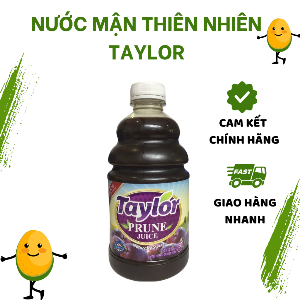 Nước Ép Mận Taylor Prune Juice 946ml hỗ trợ chứng táo báo hiệu quả cho ...