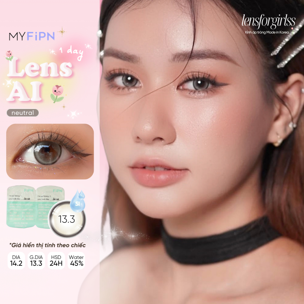 Kính áp tròng sz GIÃN TRÒNG 1 NGÀY hiệu ứng ảo như AI - LUOA NEUTRAL chính hãng MYFiPN KOREA ...
