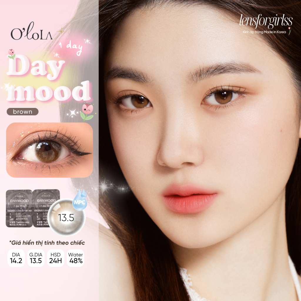 Kính áp tròng sz GIÃN TRÒNG 1 NGÀY DAYMOOD BROWN chính hãng OLOLA ...