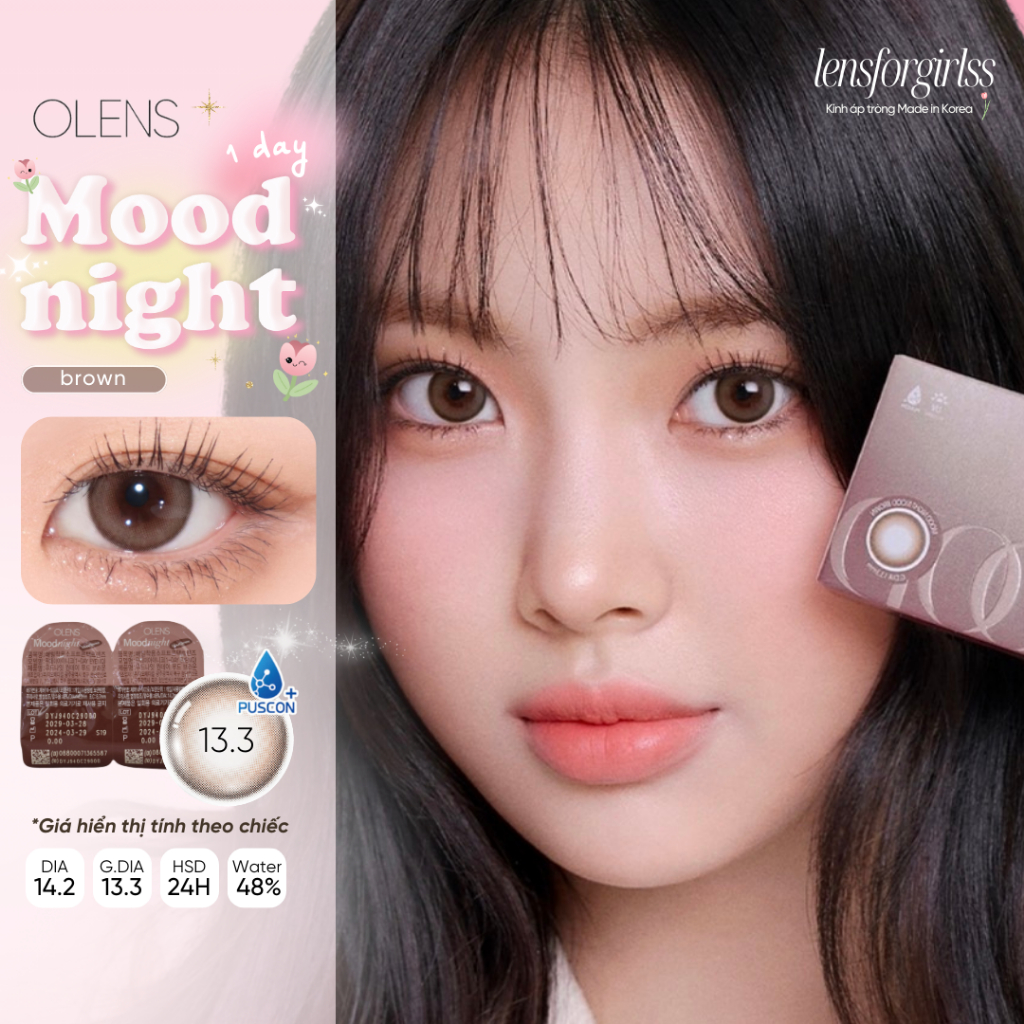 Kính áp tròng 1 NGÀY MOODNIGHT BROWN chính hãng OLENS | Lens 1 ngày ...