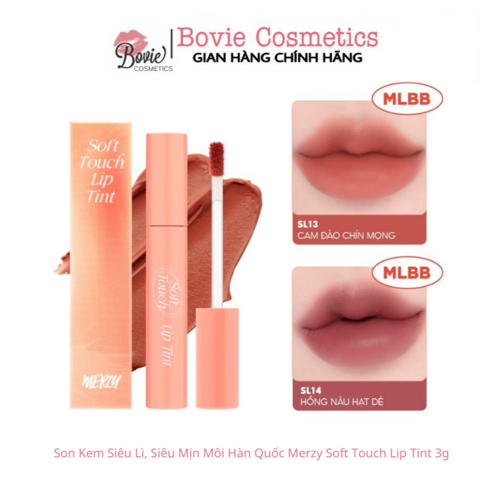 (Ver 3) Son Kem Siêu Lì, Siêu Mịn Môi Hàn Quốc Merzy Soft Touch Lip Tint 3g | Shopee Việt Nam