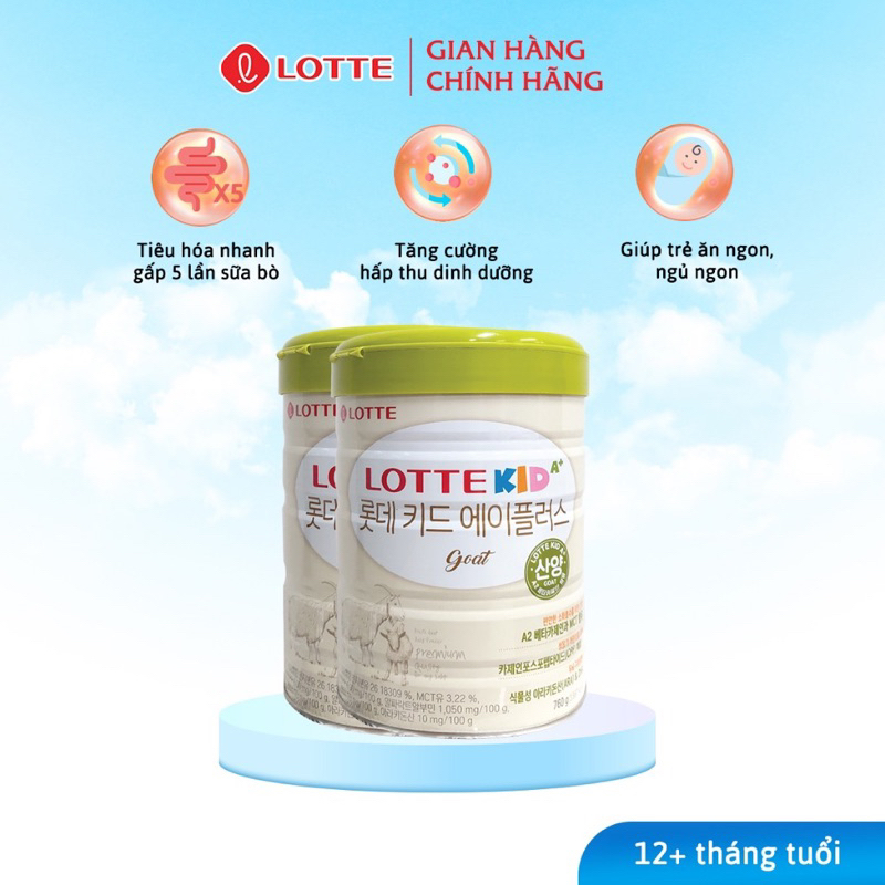 [ Chính Hãng ] Sữa Dê Lotte Kid A+ Giúp Phát Triển Chiều Cao Lon 760g ...